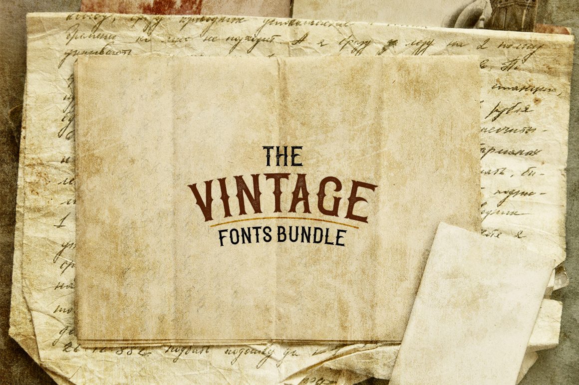 The Vintage Fonts Bundle: 161 Unique Fonts with Extended Use