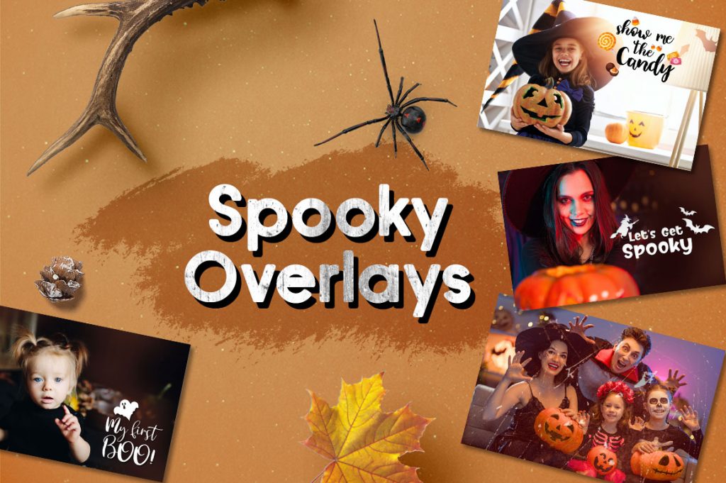 10 Spooky Text & Design Overlays Bundle | DealFuel