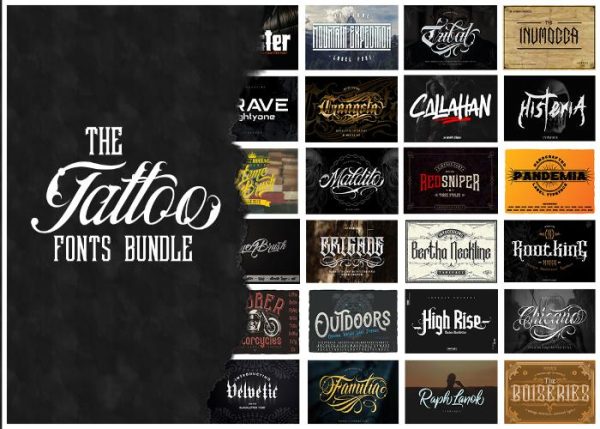 Best Tattoo Fonts | 114 Fonts | Extended Use License
