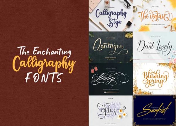 68 Enchanting Calligraphy Fonts Among 65 Font Families