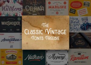 Vintage Fonts Freebie | Free Downld 8 Classic Vintage Fonts