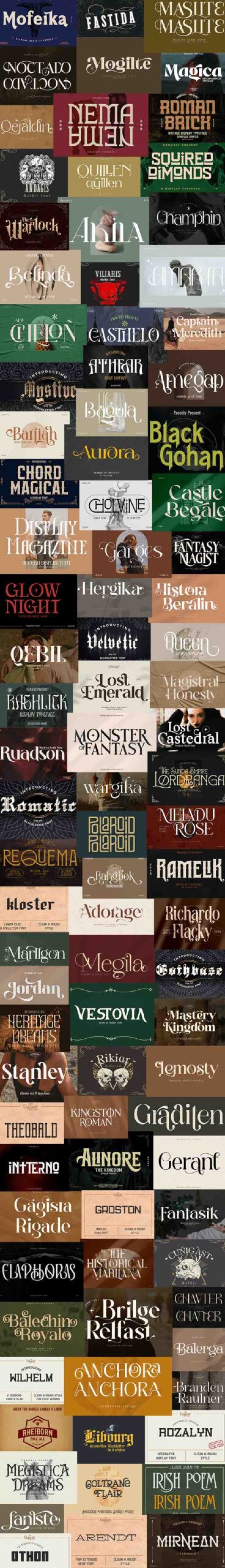 Medieval Font Bundle | 190+ Fonts | Free-Extended-License