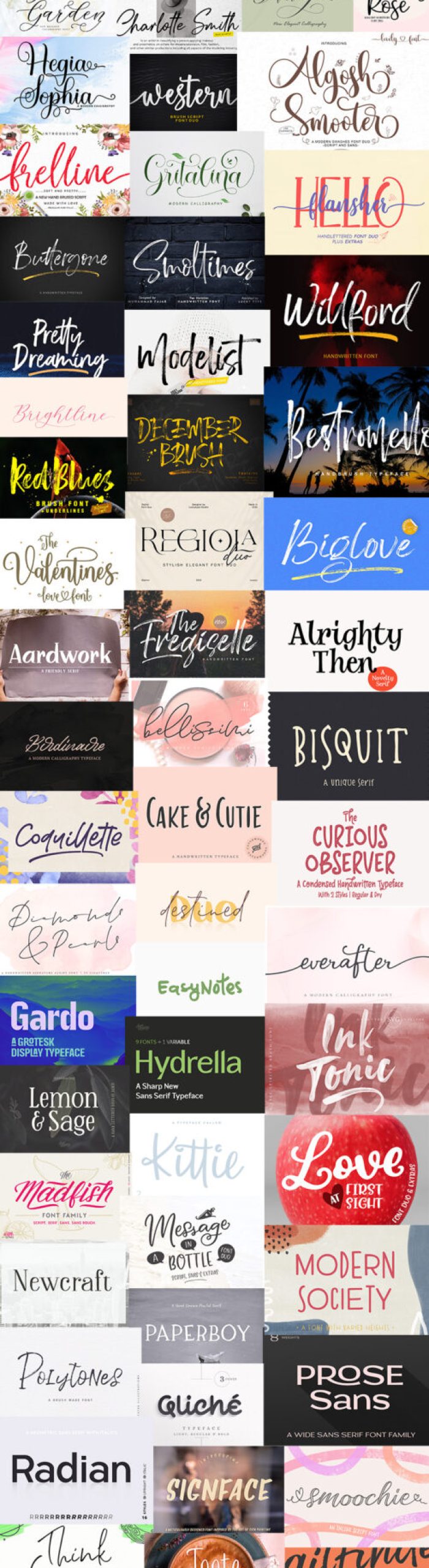 Designers' Font Bundle | 165+ Fonts | Free-Extended-License
